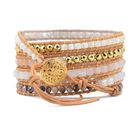 Moon Goddess Selenite Wrap Bracelet – Warasibe