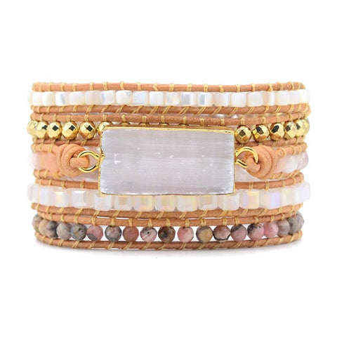 Moon Goddess Selenite Wrap Bracelet – Warasibe